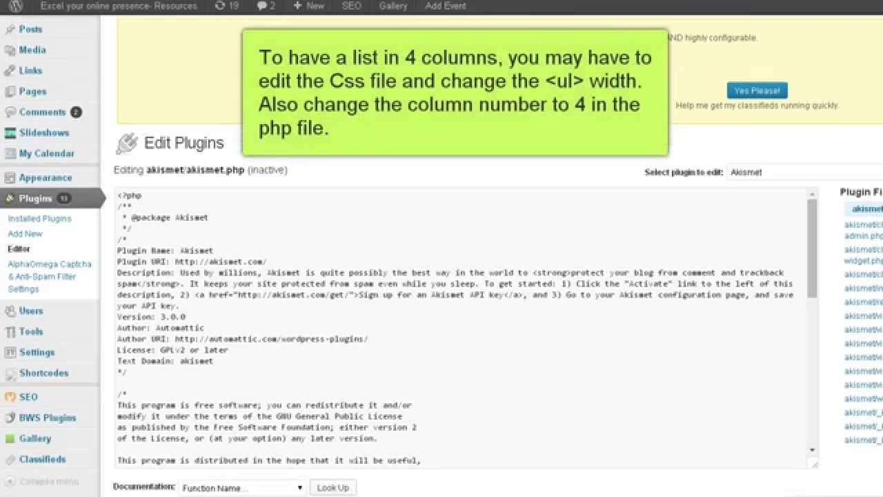How to display category list in multiple columns in wordpress - YouTube