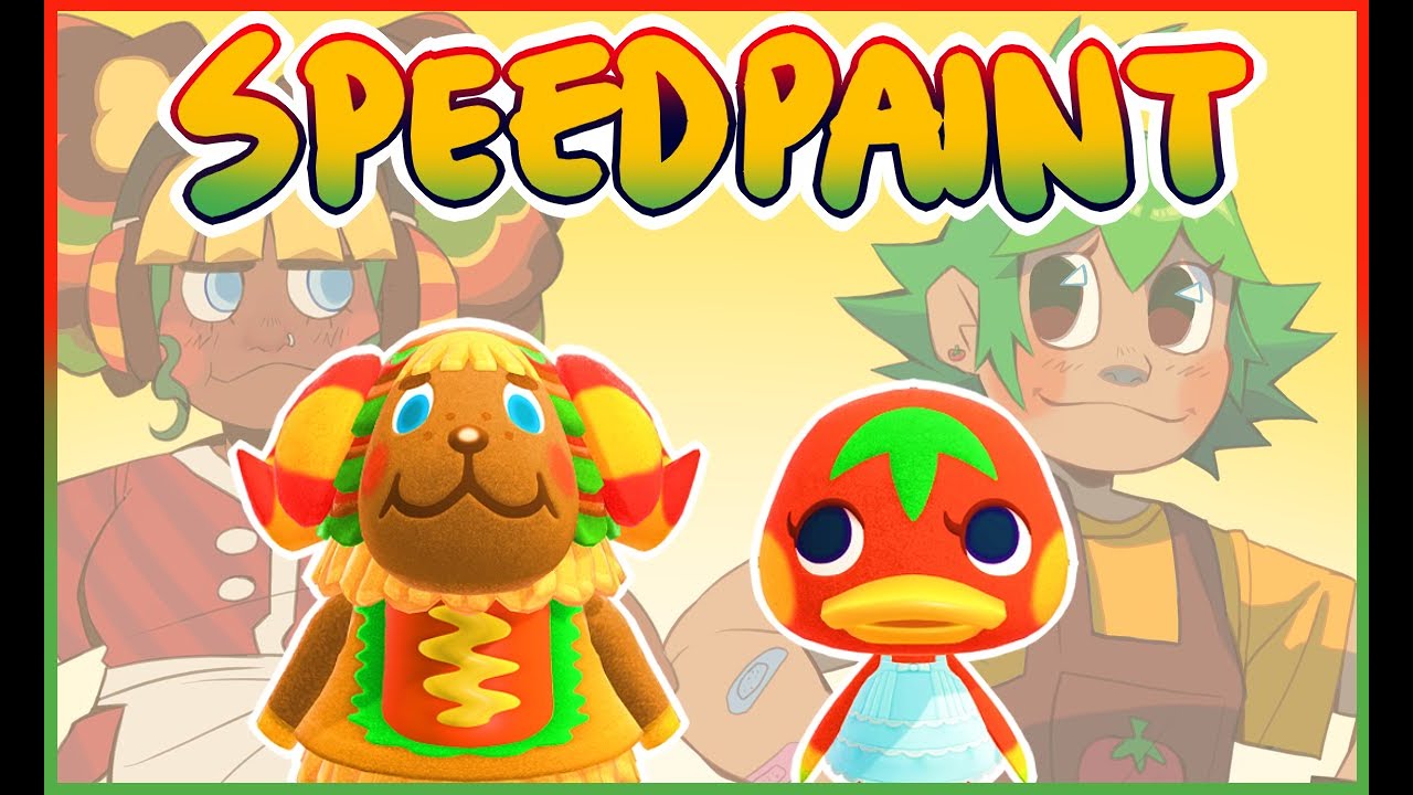 HUMAN FRITA AND KETCHUP | ACNH SPEEDPAINT | - YouTube