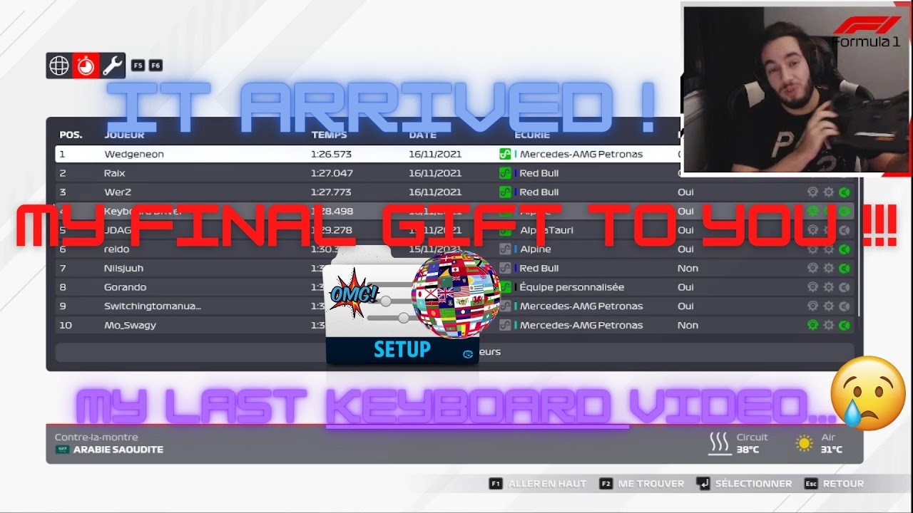 F1 2021 KEYBOARD SETUPS !!! MY LAST GIFT TO KEYBOARD PLAYERS - IT ...