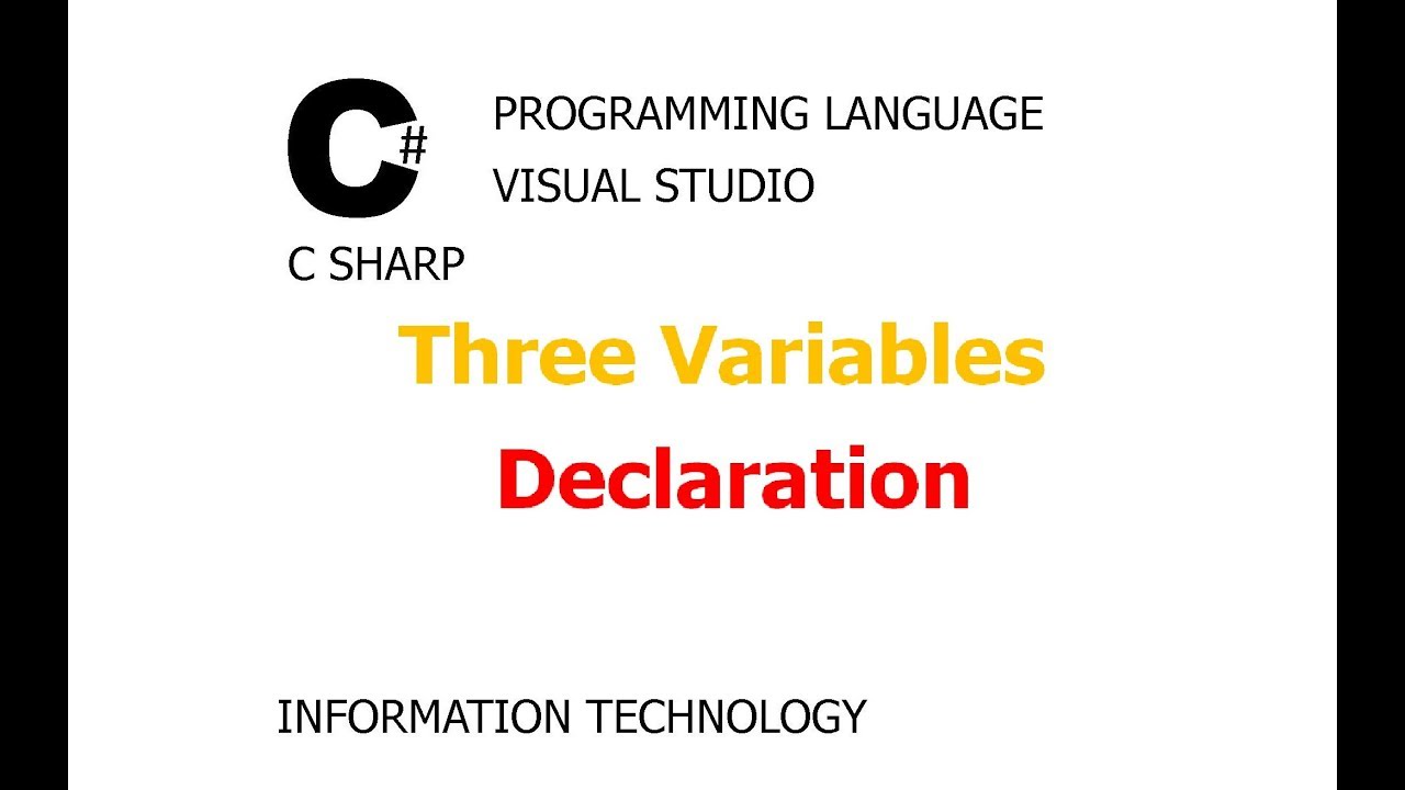 C Console Three Variable Declaration Youtube 3364