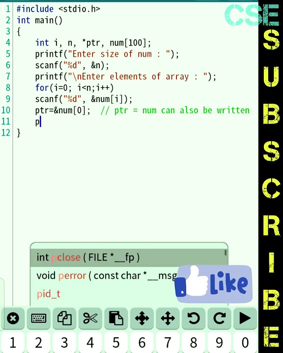 Print Array Elements By Increasing Pointer Pointer To Array C Program Shorts Coding 3229