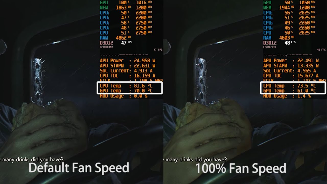Default Fan Speed vs 100 Fan Speed Comparison - YouTube