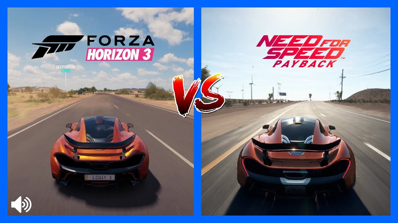 Forza Horizon 3 Vs NFS PayBack McLaren P1 Sound Comparison - YouTube