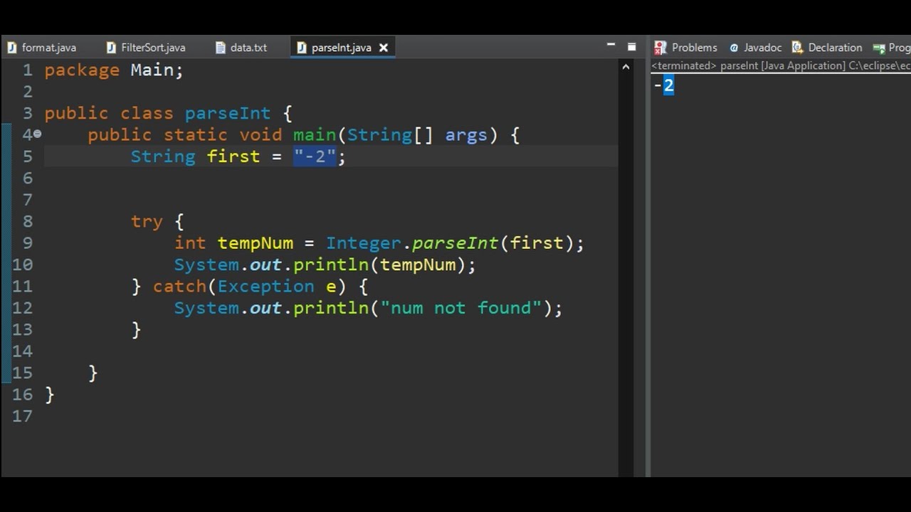 JAVA How To Use Integer parseInt To See If A Int Is In A String