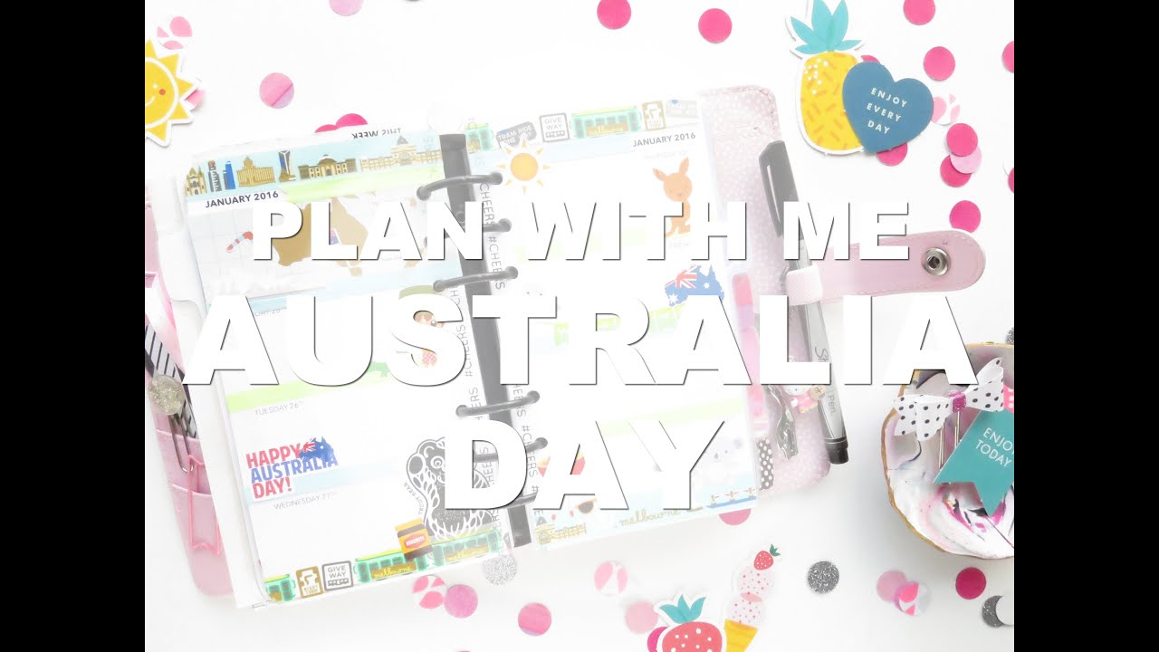 Plan With Me | Australia Day (Personal-Size Planner) - YouTube