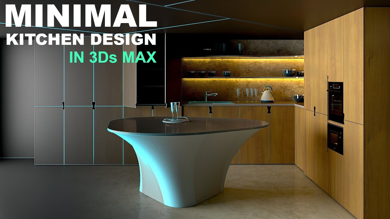 Minimal Kitchen Design in 3Ds Max | Modeling Tutorial - YouTube