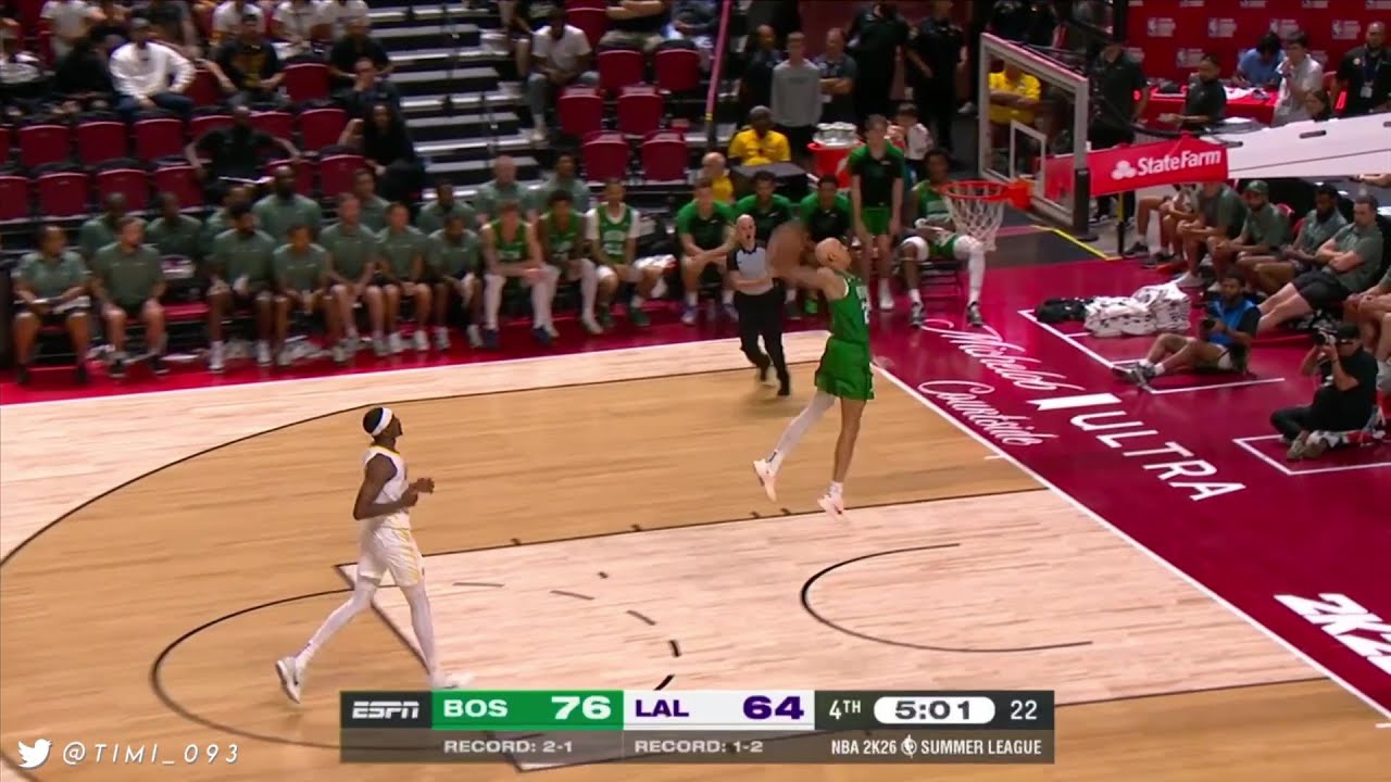 Jordan Walsh Highlights vs Los Angeles Lakers (17 pts, 6 reb, 2 stl ...