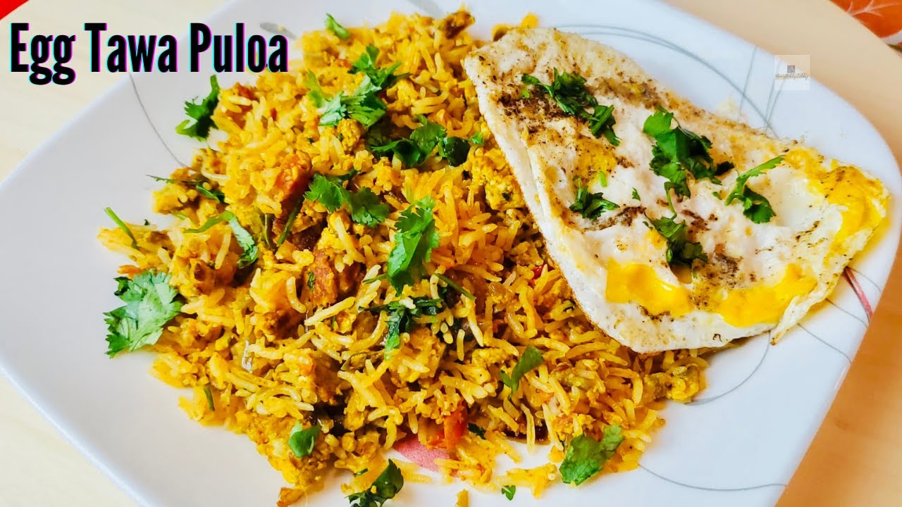 Egg Tawa Pulao | Street Style Tawa Anda Pulao | Street Food | Spicy Egg ...