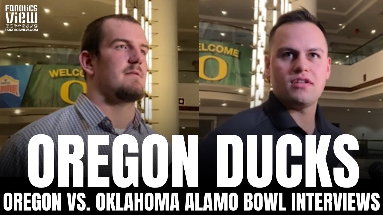 Oregon's Alex Forsyth & Nate Heaukulani React to Alamo Bowl Matchup vs ...