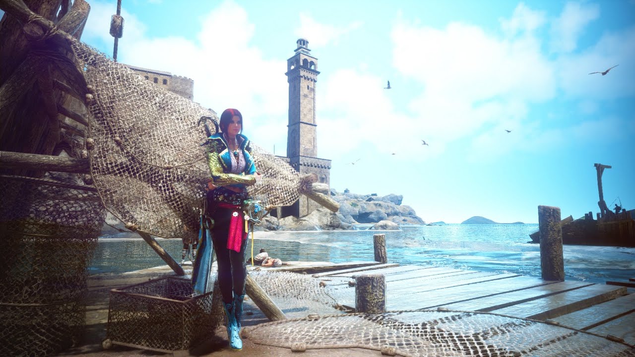 Relaxing with Corsair - Ocean Wave Ambience & Music - Black Desert ...