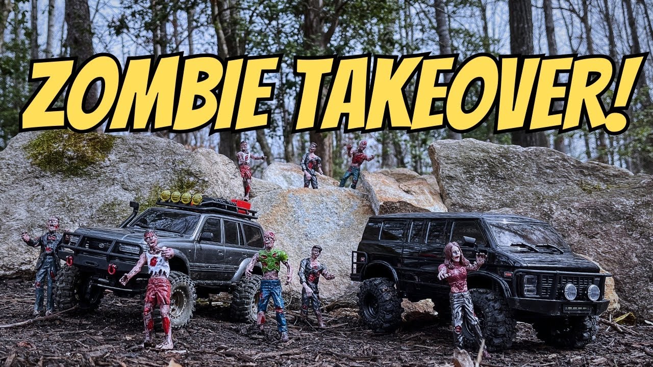 RC Crawler Course | Zombie Video FMS FCX18 LC80 and Hobby Plus Rock Van ...