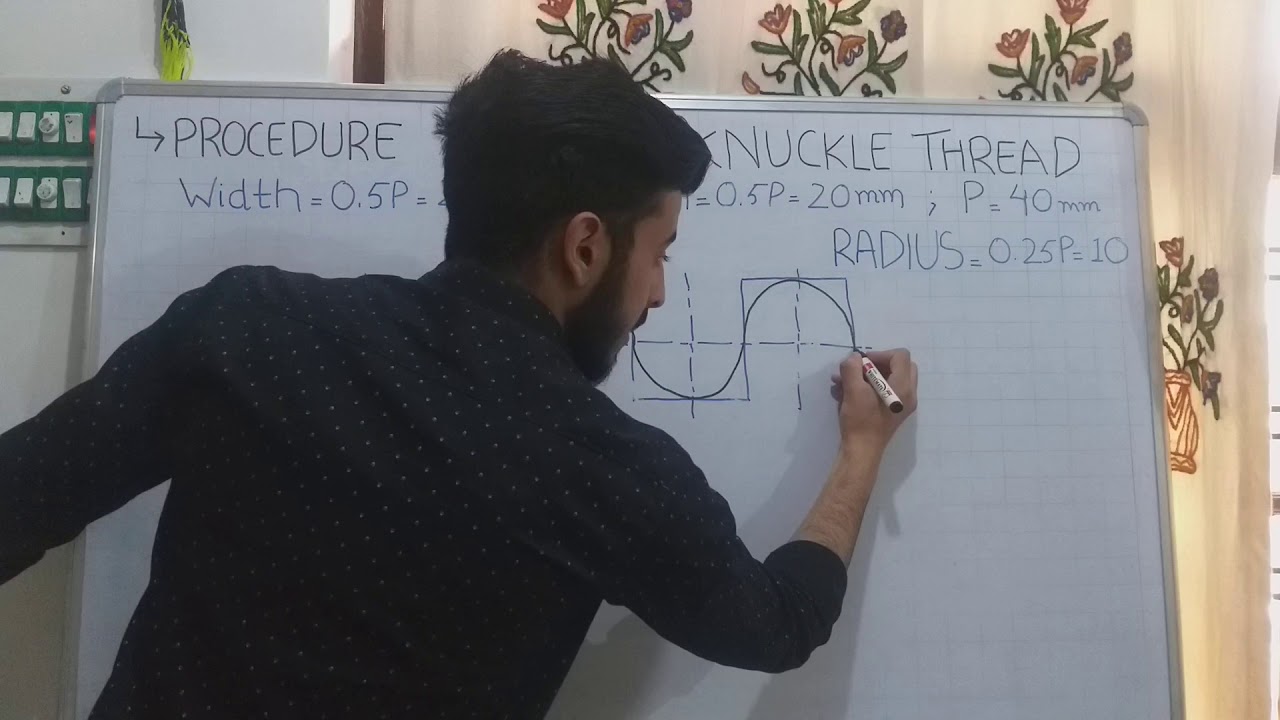 Lecture 3 - Procedure to draw a knuckle thread - YouTube