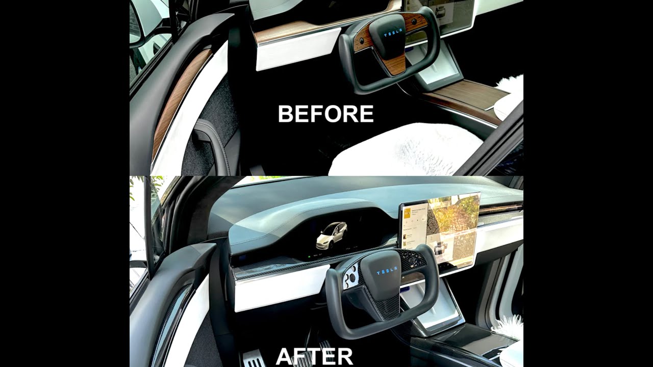 2022+ | Model X Interior Upgrade Kit "Go Plaid" 9 Pieces Real Molded ...