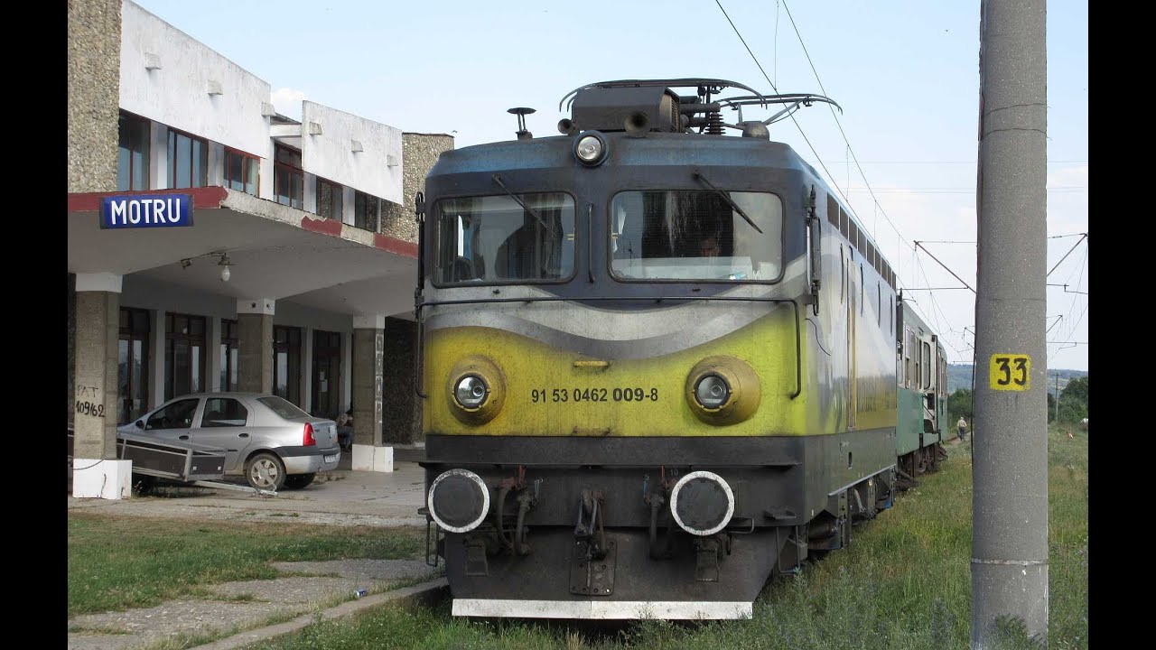 Romania: Softrans Craiova - Motru passenger train hauled by electric ...