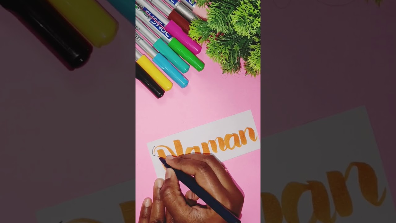 'Naman' name calligraphy 🧡🧡🧡🧡 #shorts - YouTube