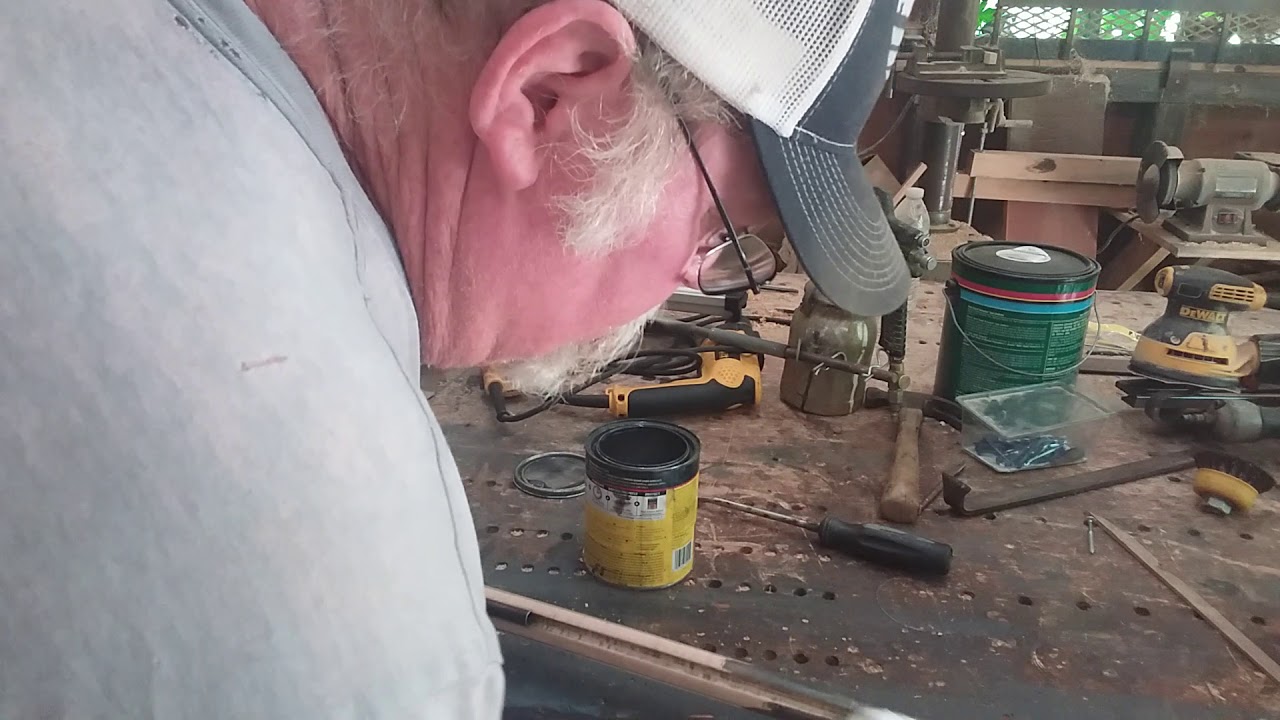 Opening the grain and putting on the stain - YouTube
