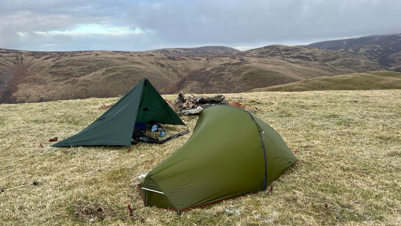 Cheviot Hills Wild Camp on Loft Hill Tarp or Tent - YouTube