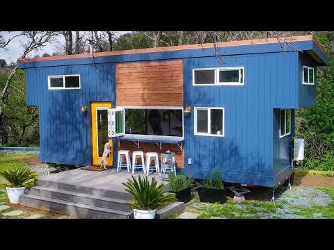 Step Inside This Colorful Tiny Home Complete With An Outdoor Breakfast Bar