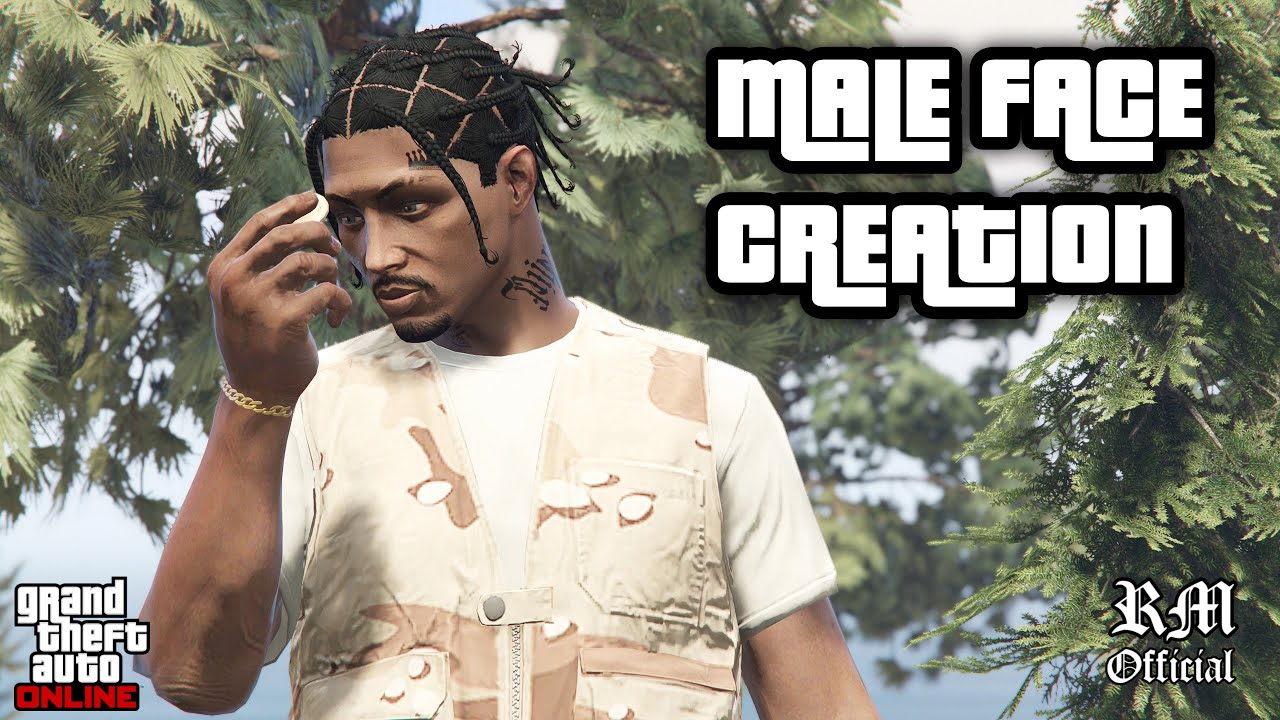 Clean Male Character Face Creation Tutorial | GTA 5 Online - YouTube