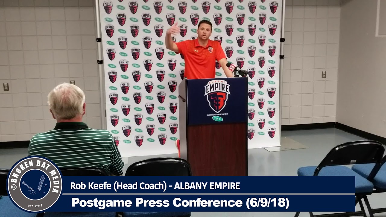 Rob Keefe (Albany Empire) Postgame Press Conference (6/9/18) - YouTube