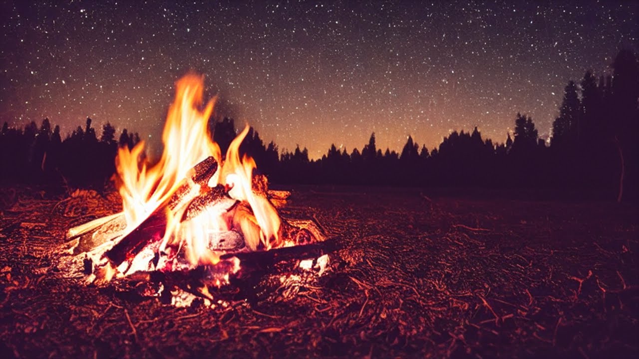 Relaxing Campfire Sounds 🔥 Fading Crackling Fireplace for Sleeping ...