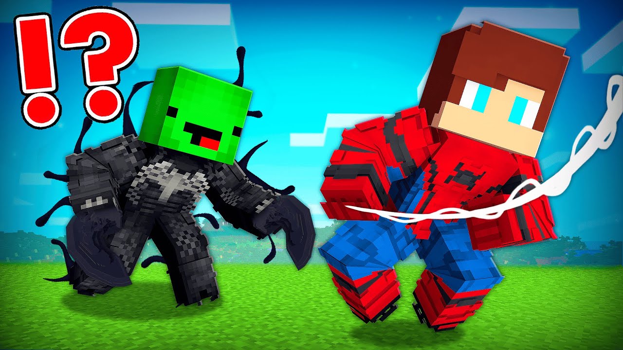 SPIDERMAN Speedrunner vs VENOM Hunter in Minecraft - Maizen JJ and Mikey - YouTube