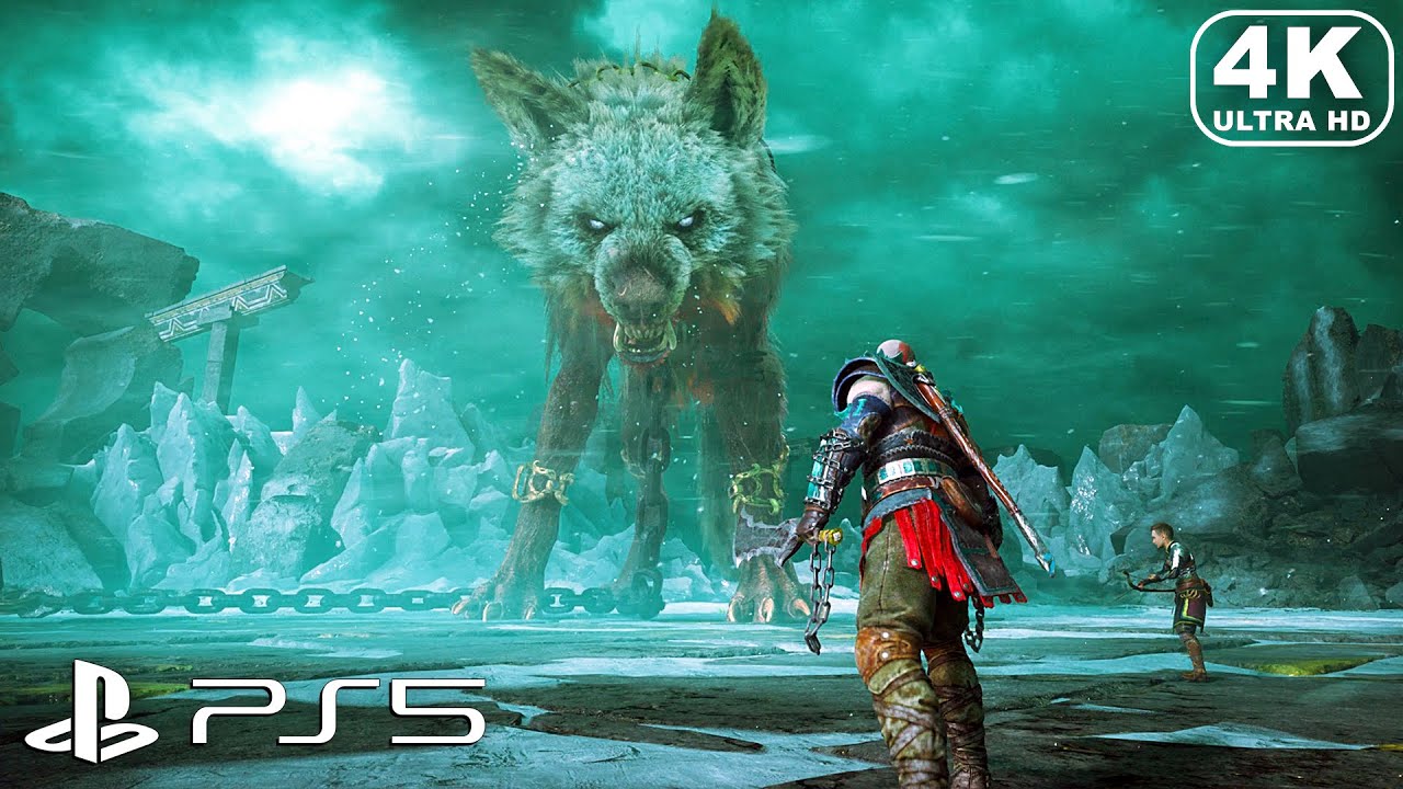 God of War Ragnarok PS5 - Garm the Hound of Hel Boss Fight (4K ULTRA HD ...