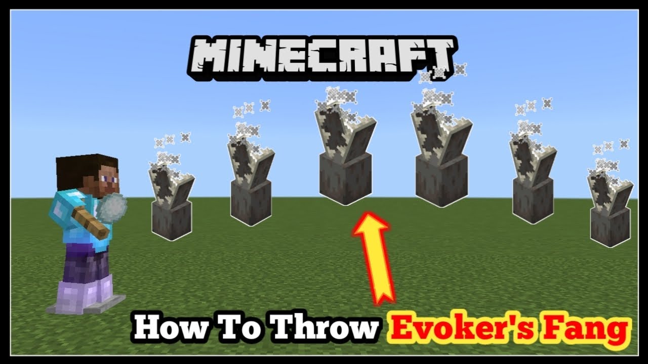 How To Throw Evocation Fangs l Minecraft - YouTube