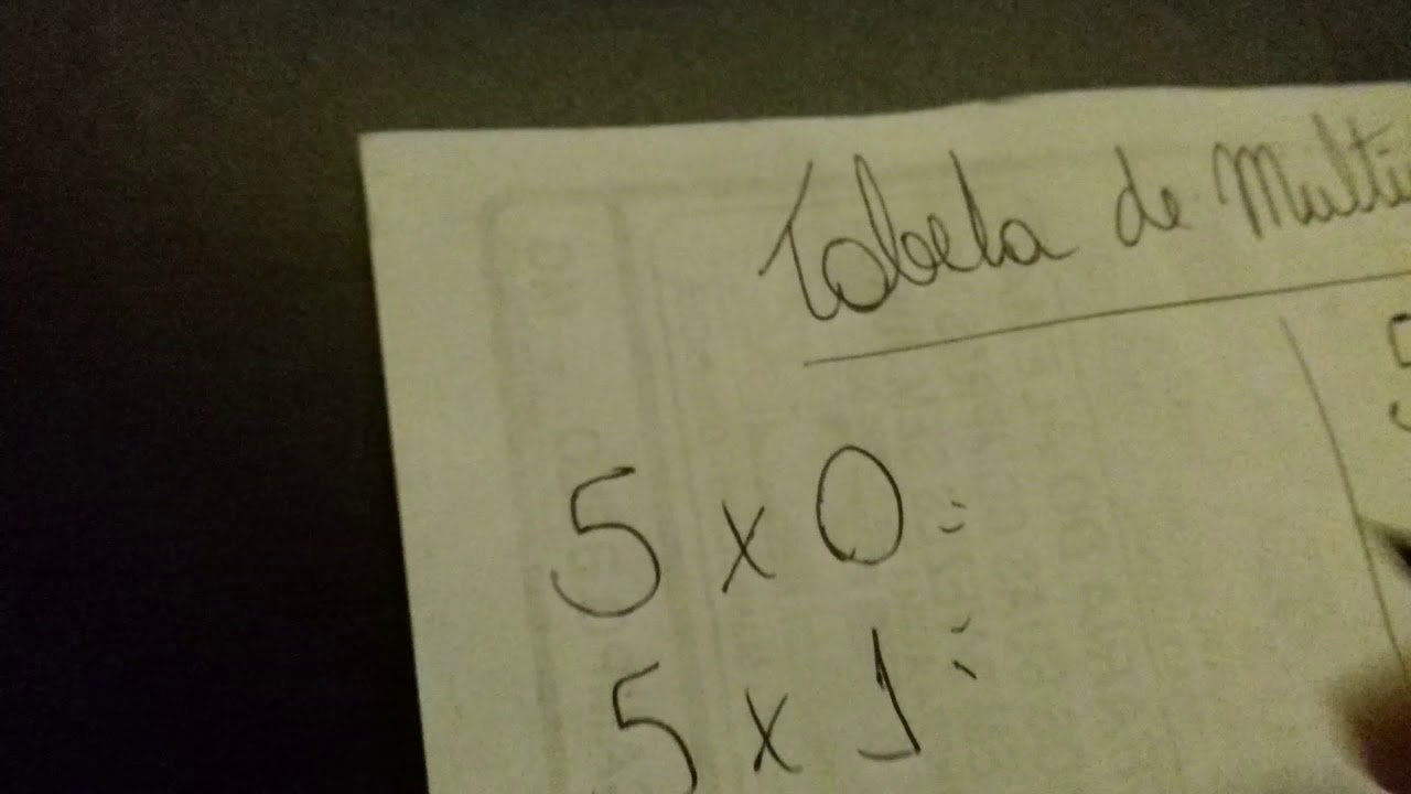 TABUADA DE MULTIPLICAÇÃO DO NÚMERO 5 - YouTube