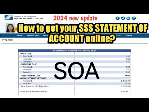 How to get SSS SOA or Statement of Account online? Pano makakuha ng SSS Statement of Account ...