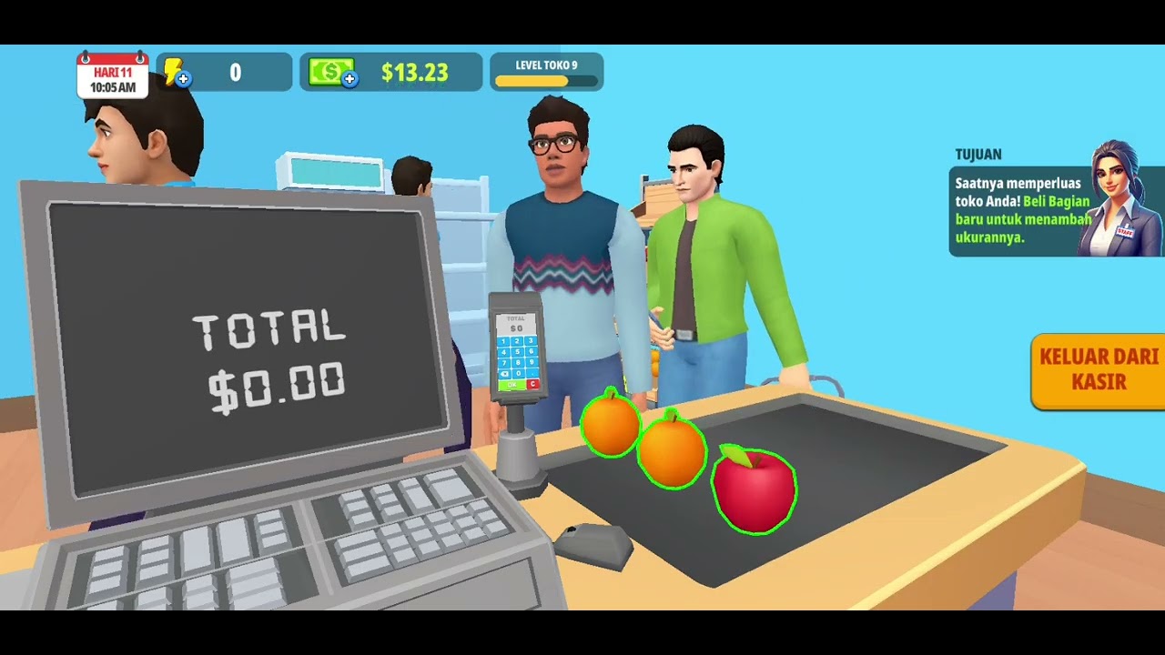 MAIN GAME BARU SESERU INI?!!!! nama gamenya "MY SUPERMARKET SIMULATOR ...