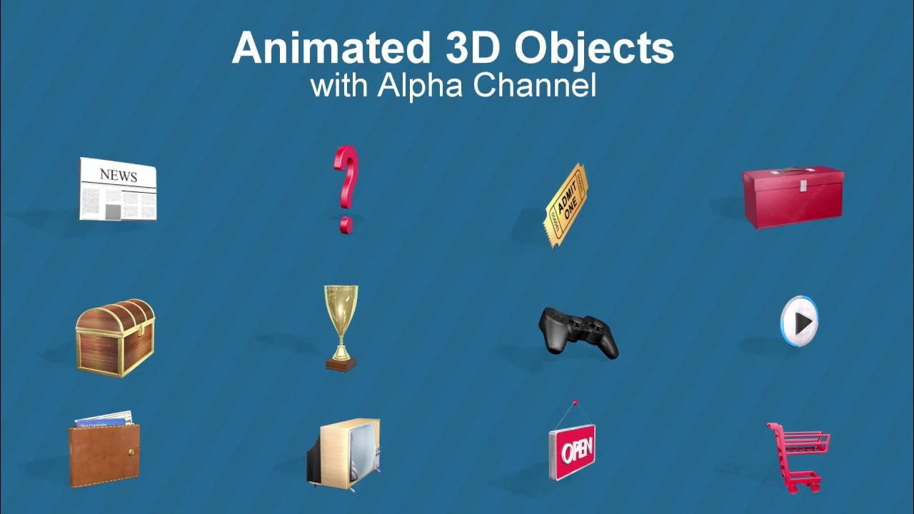 More Animated 3D Objects Preview - YouTube