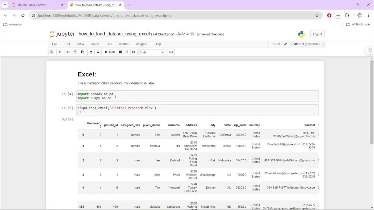 How to load dataset using excel | Load Excel dataset - YouTube