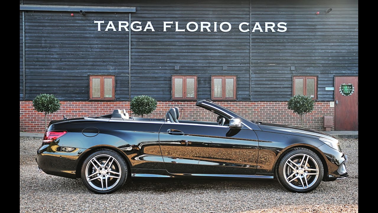 Mercedes E220 Bluetec AMG Line Convertible in Obsidian Black with Full ...