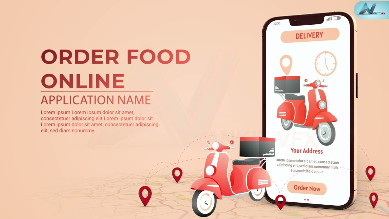 FOOD DELIVERY APP PROMO | 3D MOTION GRAPHICS | UI ANIMATION - YouTube