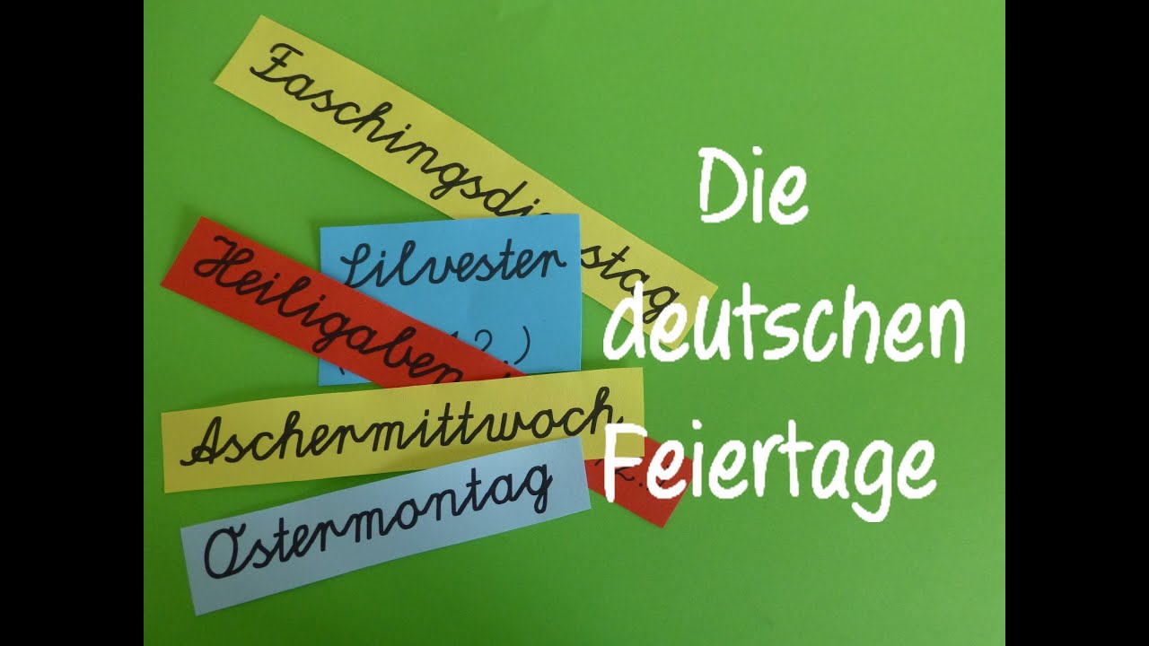 Learn German: Feier- und Gedenktage - YouTube