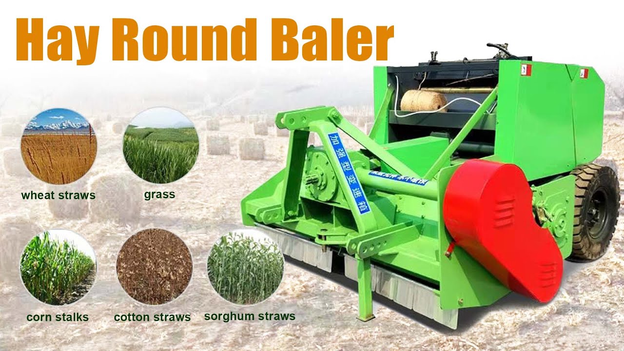 How to use hay baler to make round bales? Crushing and baling in one ...