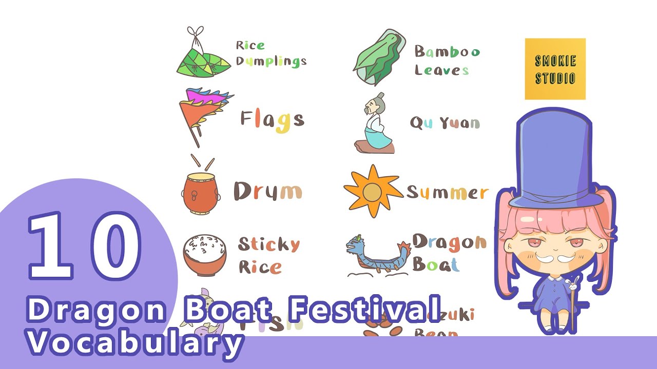 【10 Dragon Boat Festival Vocabulary | Kids vocabulary】Preschool ...