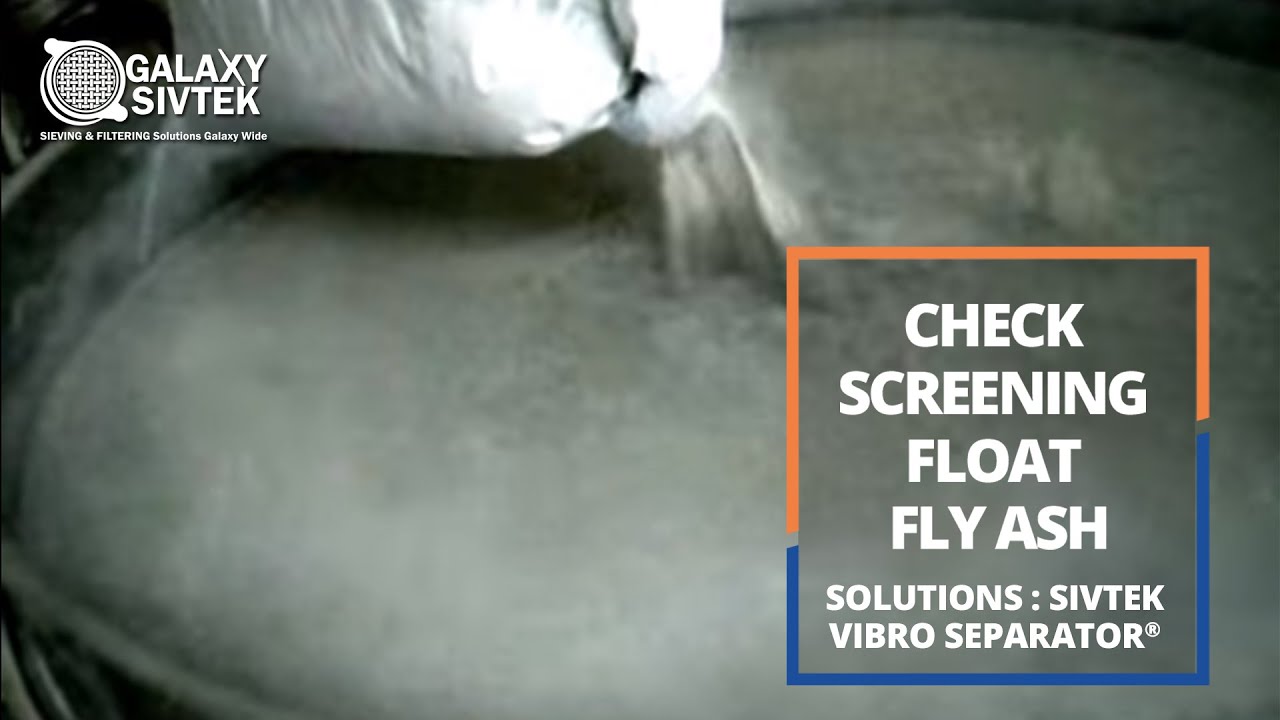 Sivtek Vibro Separator for Float Fly Ash - YouTube