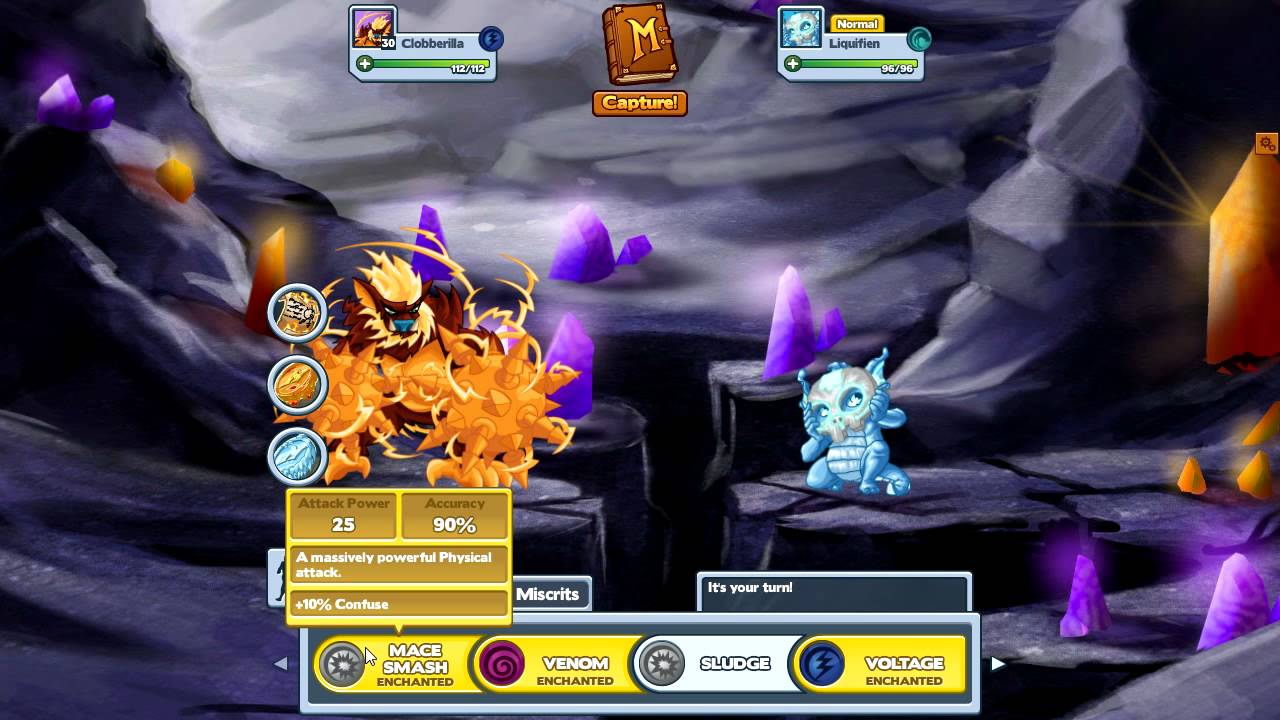 capturing liquifien the rare water miscrit in the moon of miscria hd ...