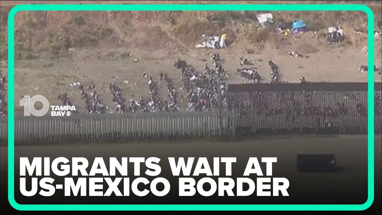 hundreds-of-migrants-wait-to-claim-asylum-in-u-s-youtube