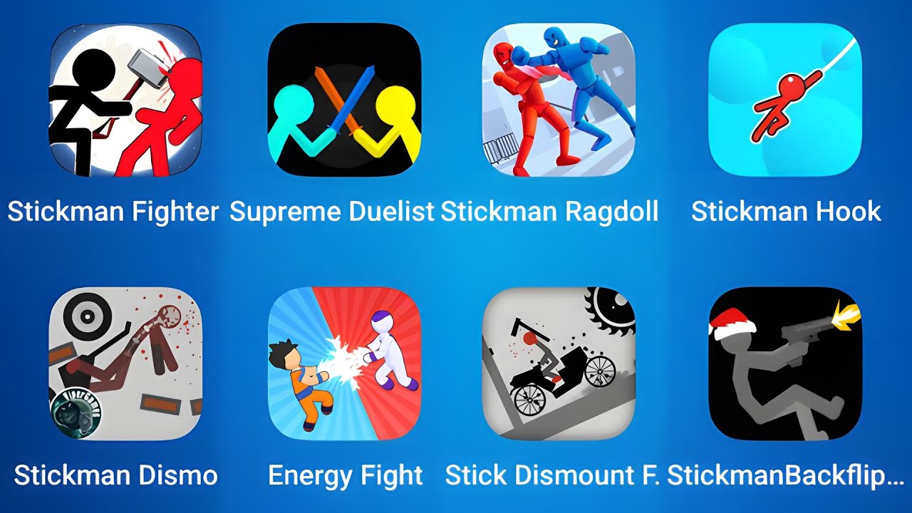 Stickman Fighter, Supreme Duelist, Stickman Ragdoll, Stickman Hook ...
