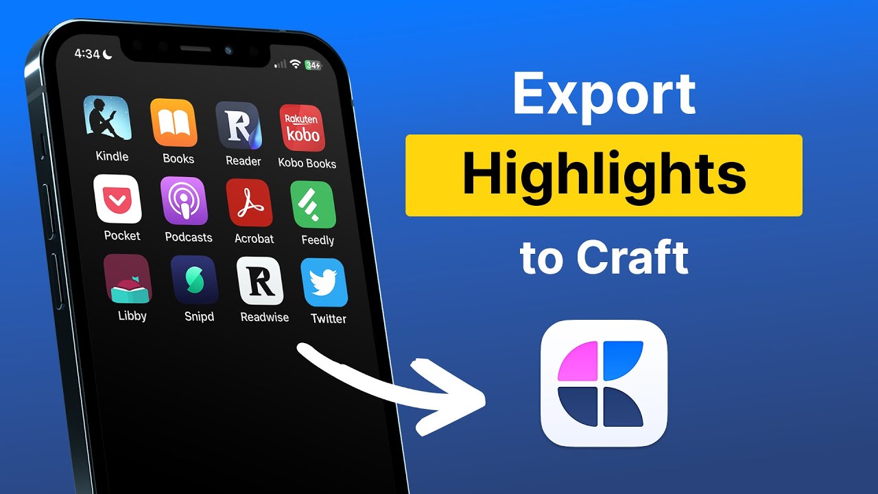 How to Export Your Highlights to Craft - YouTube