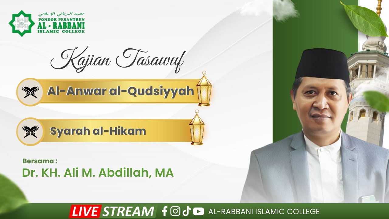 🔴(LIVE) Kajian Kitab Al-Anwar al-Qudsiyyah dan Syarah al-Hikam - YouTube