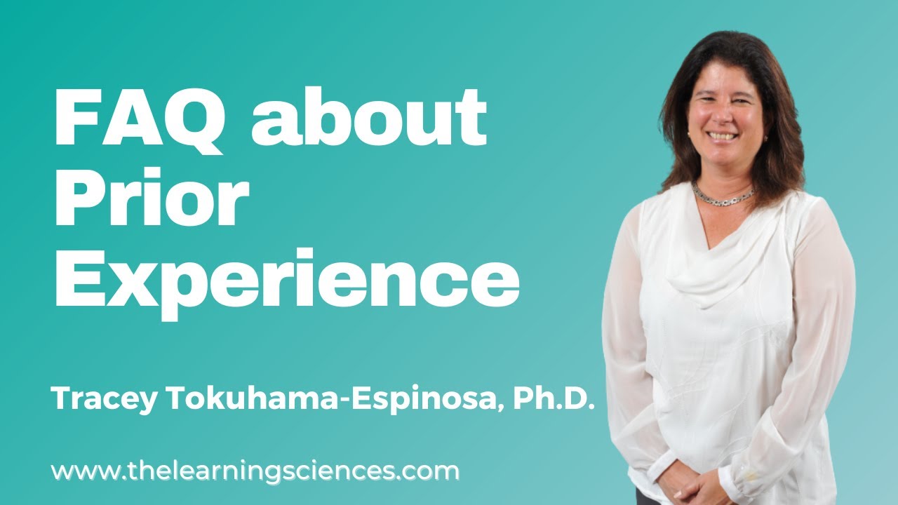 FAQ Prior Experience Principle - YouTube