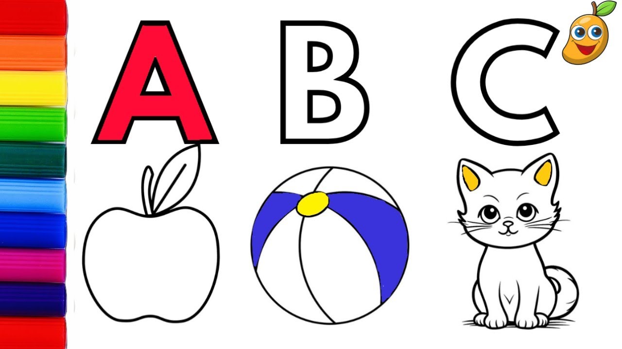 Learn ABCD Drawing With Pictures || How To Draw ABCD Alphabet Easy For ...