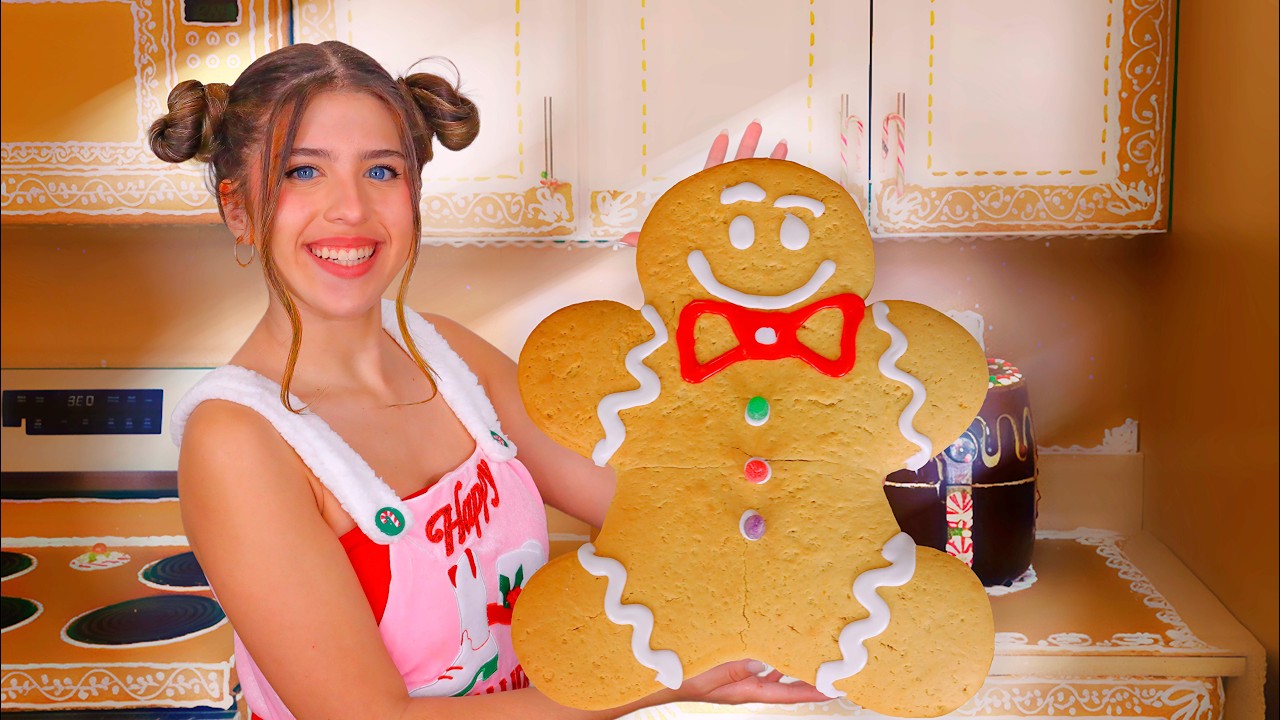 HICE UNA GALLETA DE JENGIBRE GIGANTE - YouTube