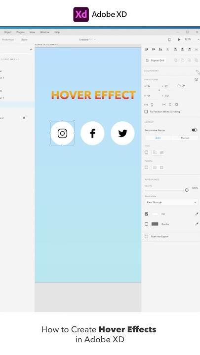 How to create Hover Effects in Adobe XD - YouTube