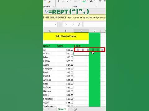 Progress Data Bar MS Excel #shorts | Rept Function | TECH-mAdy - YouTube