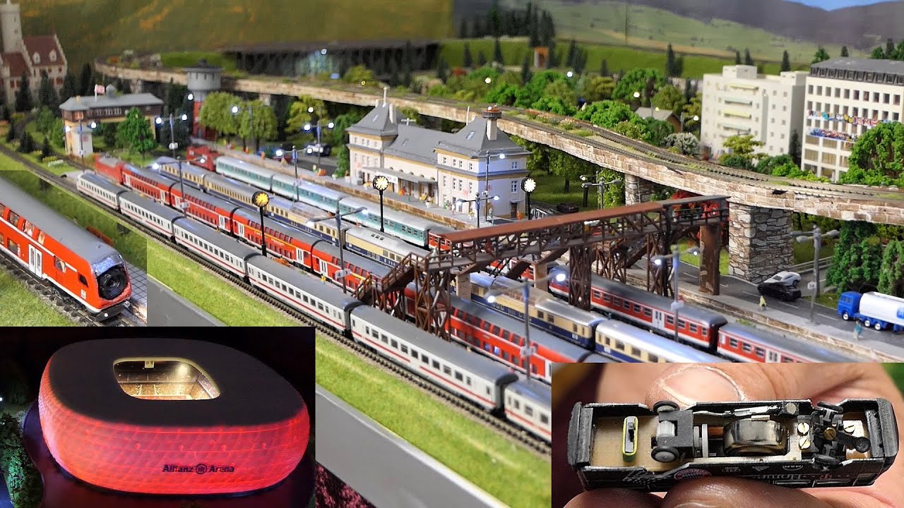 Märklin Spur Z Modellbahnanlage "Münchner Erlebnisse" 2,7m MiniClub 1: ...